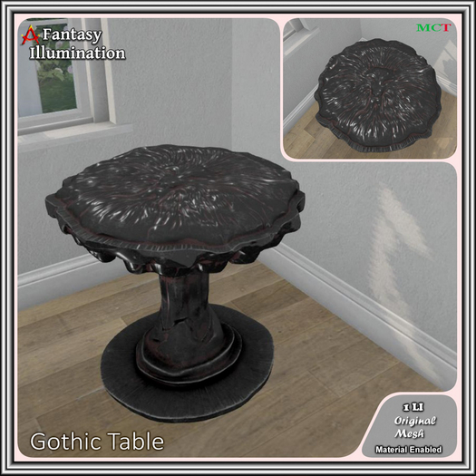 Second Life Marketplace Gothic Table